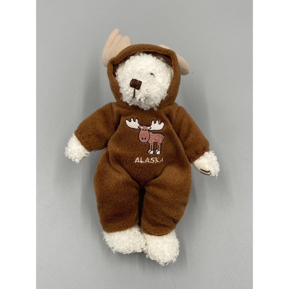 Unbranded | Toys | Alaska 8 Teddy Bear In Brown Hooded Jumpsuit White ...